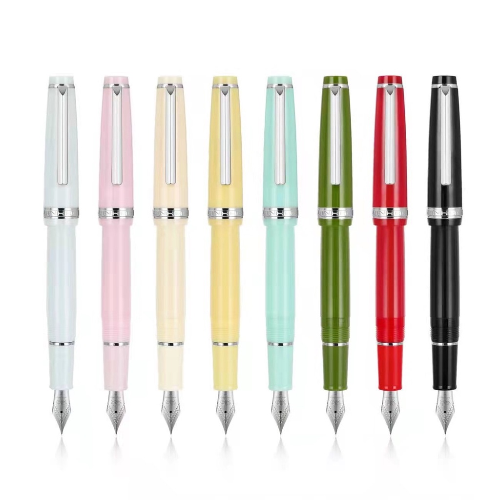 Penlab Jinhao 82 Fresh Color Fountain Pen Silver Trim Acrylic Barrel ...