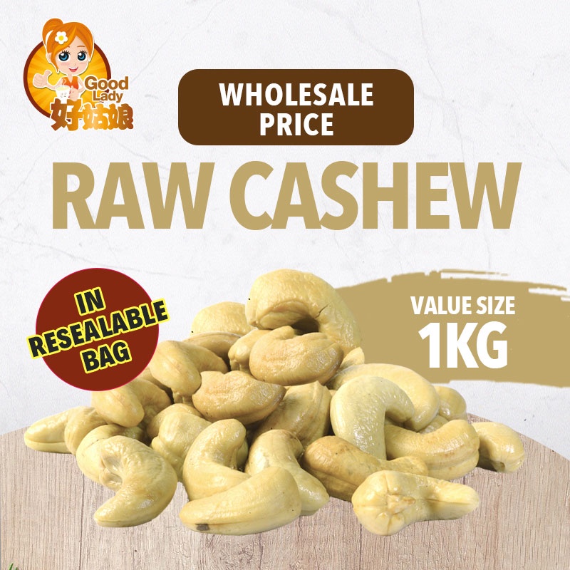 [Healthy Nuts] Raw Cashew Nuts - 1kg (500g x 2 packs) | Shopee Singapore