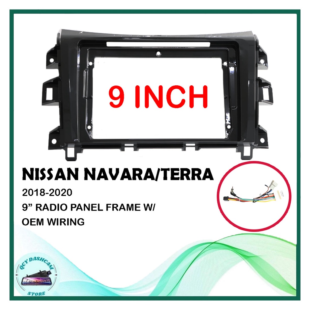 9 Inch Car Fascia for Nissan Navara/Terra 2018-2020 Head Unit Fascia ...