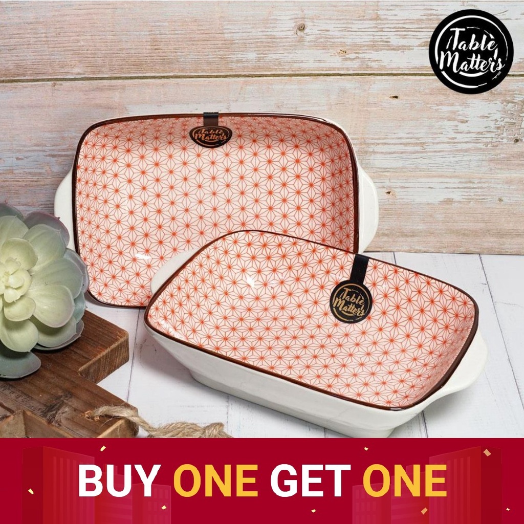 [Buy 1 Get 1] Table Matters - Starry Red - 8.5 inch Baking Dish with ...