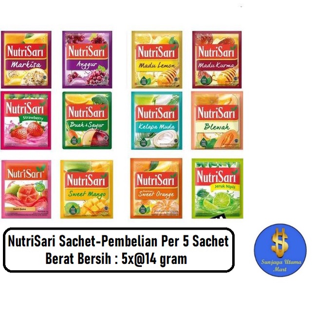 Nutrisari Sachet All Variant-Purchase Per 5 Sachets (5x@14 Grams ...
