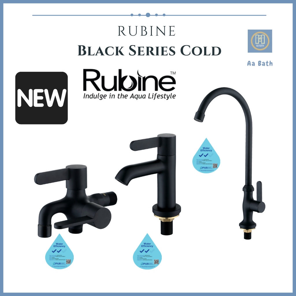 [PUB Approved] Rubine New Arrival Black Series 2 way tap / basin cold ...