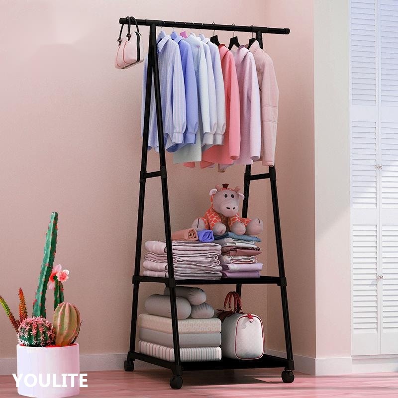 YOULITE Clothes Rack Clothes Hanger Simple Coat Rack Floor Indoor ...