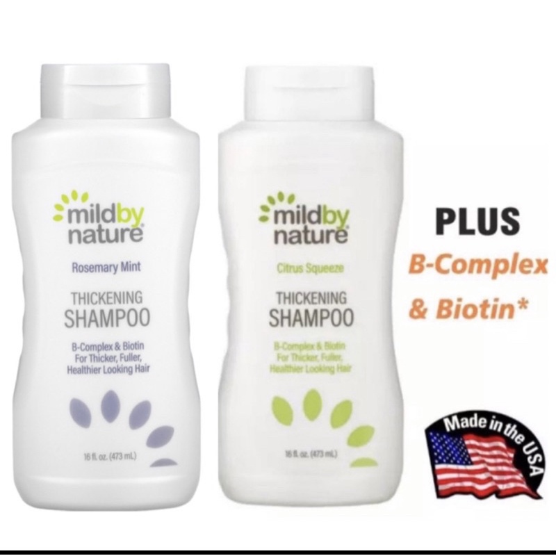 Mild By Nature, Hair Thickening Shampoo, B-Complex & Biotin, 16 fl oz ...