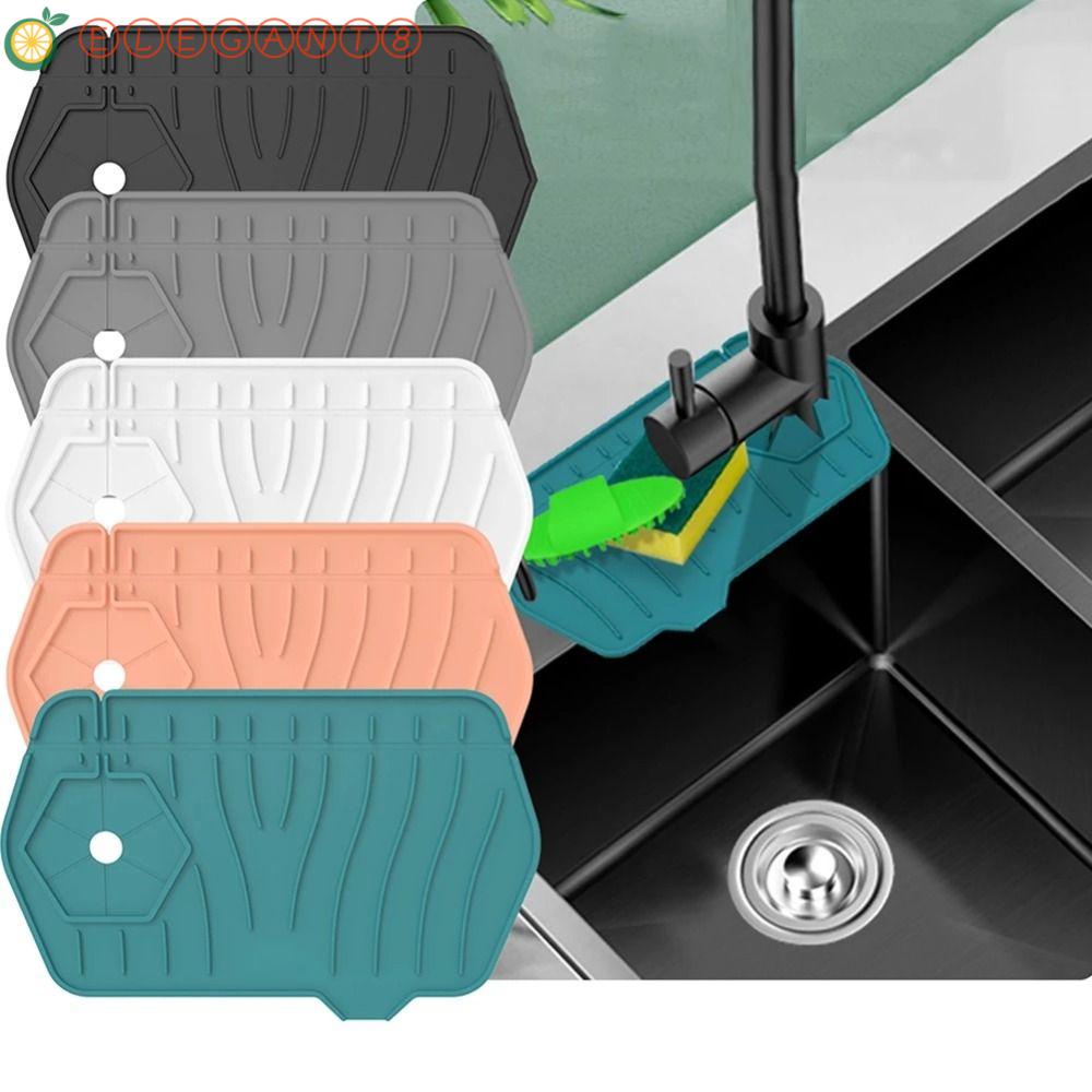 AELEGANT Faucet Mat Double-sided Trimmable Silicone Small Floor Space ...