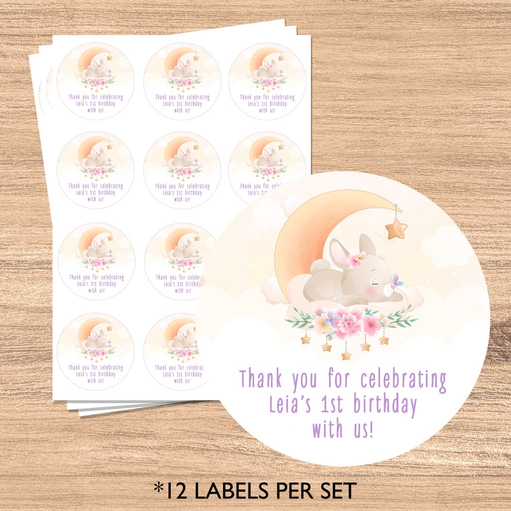 Personalised Birthday Sticker Labels Party Favor Labels Goodie Bag ...
