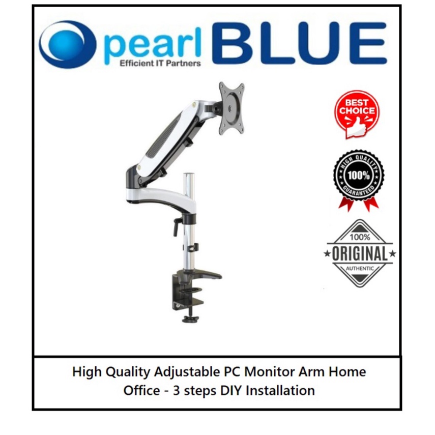 High Quality Adjustable PC Monitor Arm Home Office - 3 steps DIY ...