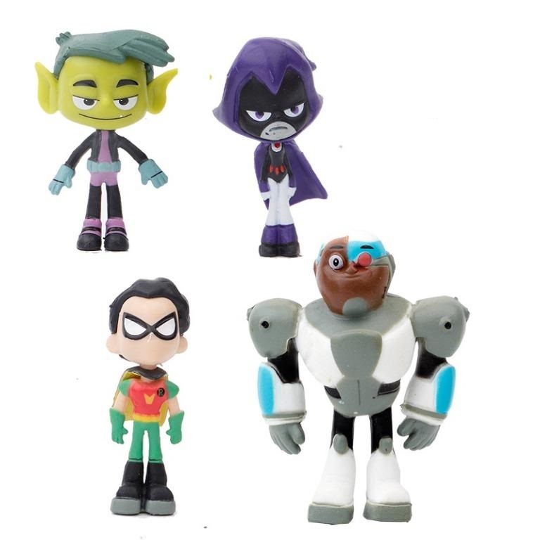 Teen Titans Cake Toppers / Figurines Set (4 Pcs A Set) | Shopee Singapore