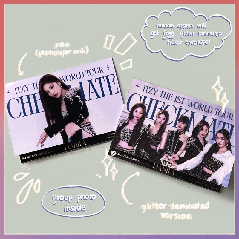 ITZY CHECKMATE in Manila Ticket Envelope / Holder (CHECK SHOP FOR ...