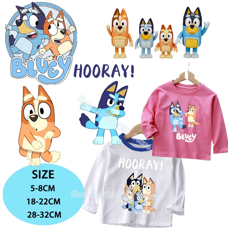 Bluey Heat Transfer Patches iron on for DIY face mask T-shirt to Press ...