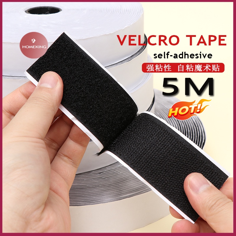 (4 Styles)💓5M/ 2 Roll/Pack Self-adhesive Velcro Tape,Double Sided Hook ...