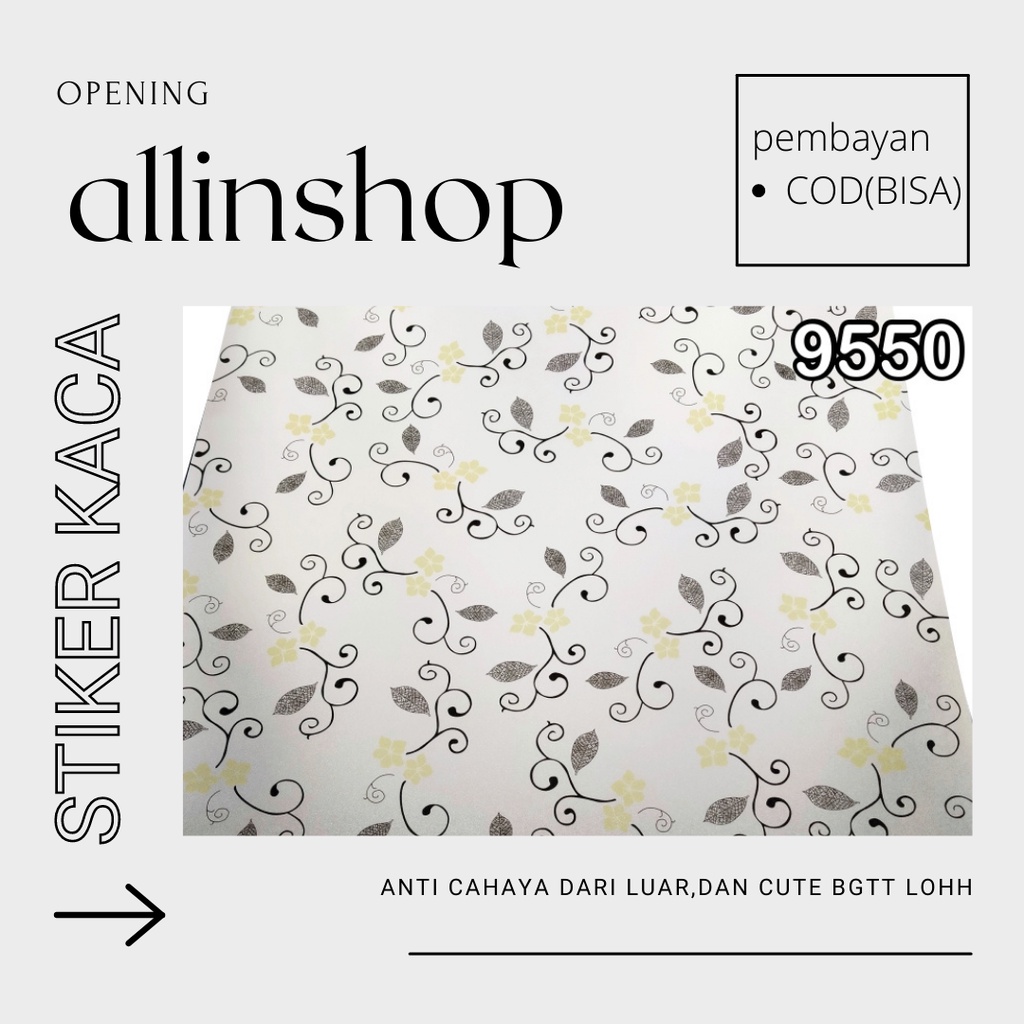 Sandblast Flower Motif Window And Door Glass Sticker 45Cm X 1M | Shopee ...