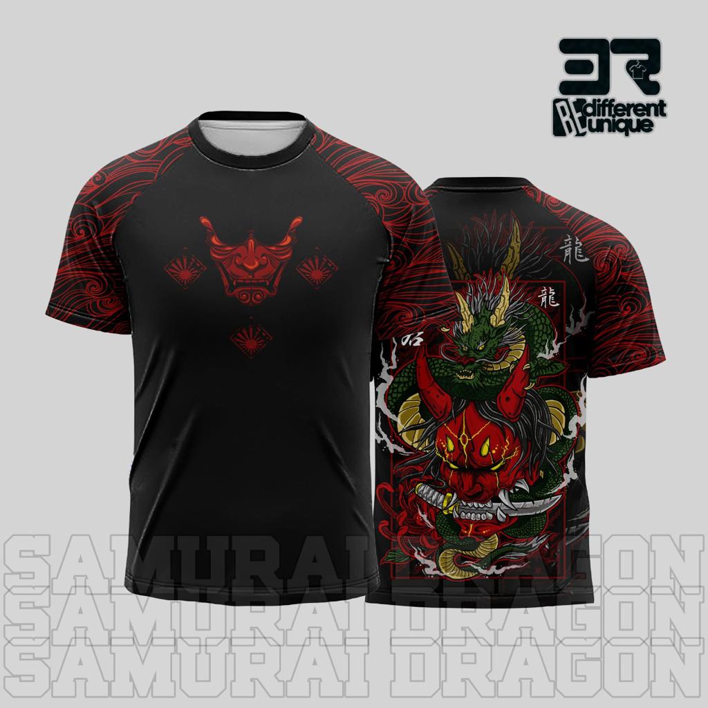Daily Daily Jersey Dryfit Wave Fullprint 3R Sukajan Samurai Dragon | Shopee Singapore