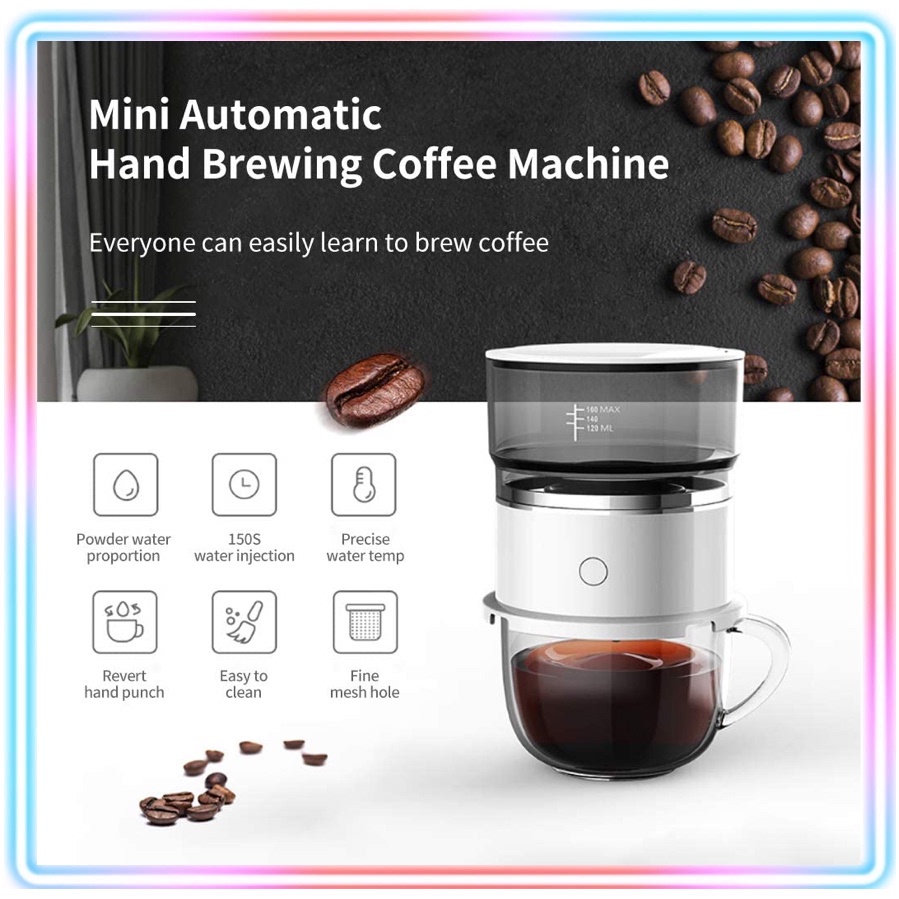 Portable Coffee Machine for Personal, Automatic Mini Coffee Maker Drip ...
