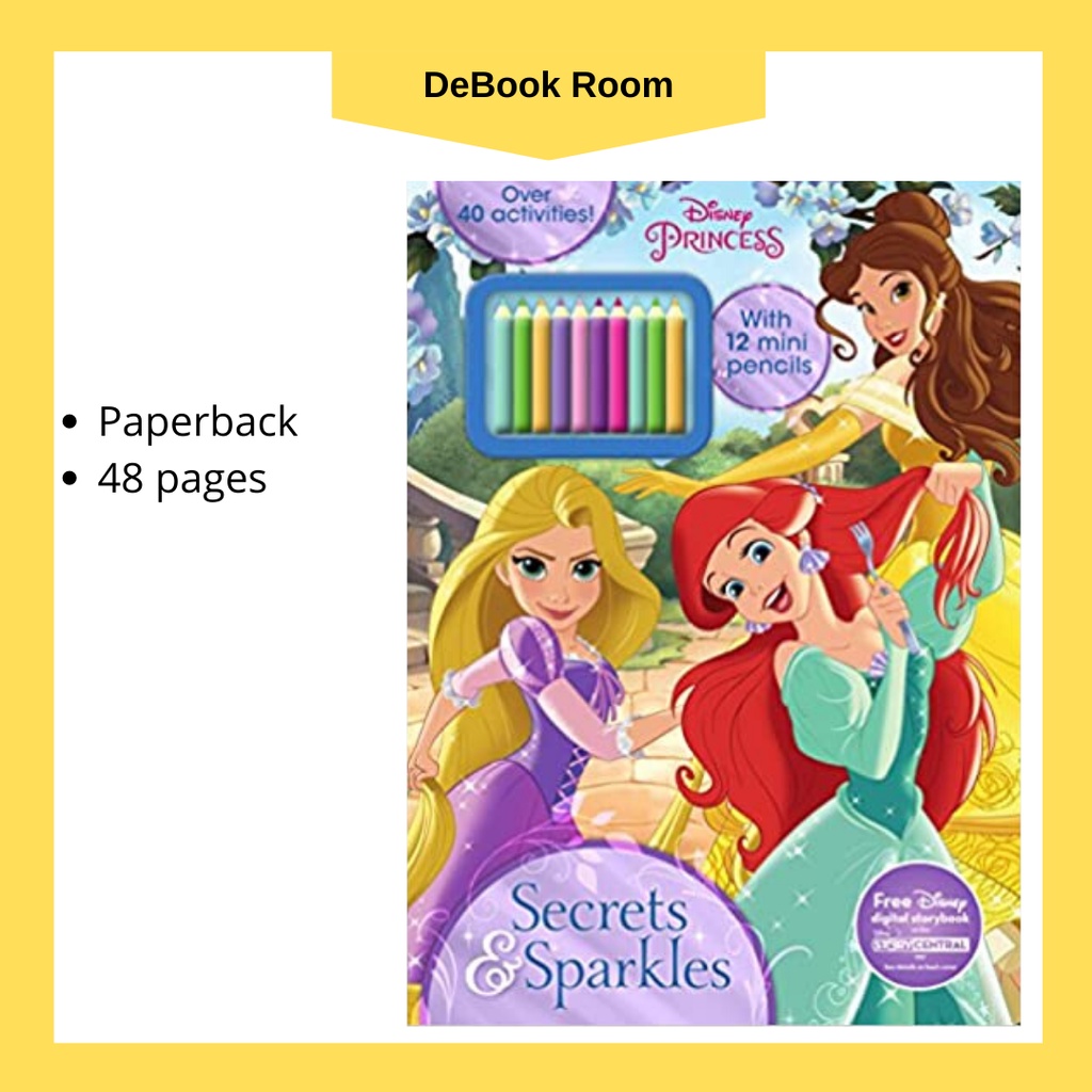 Disney Princess Secrets & Sparkles Children's Activity Book (with 12 ...