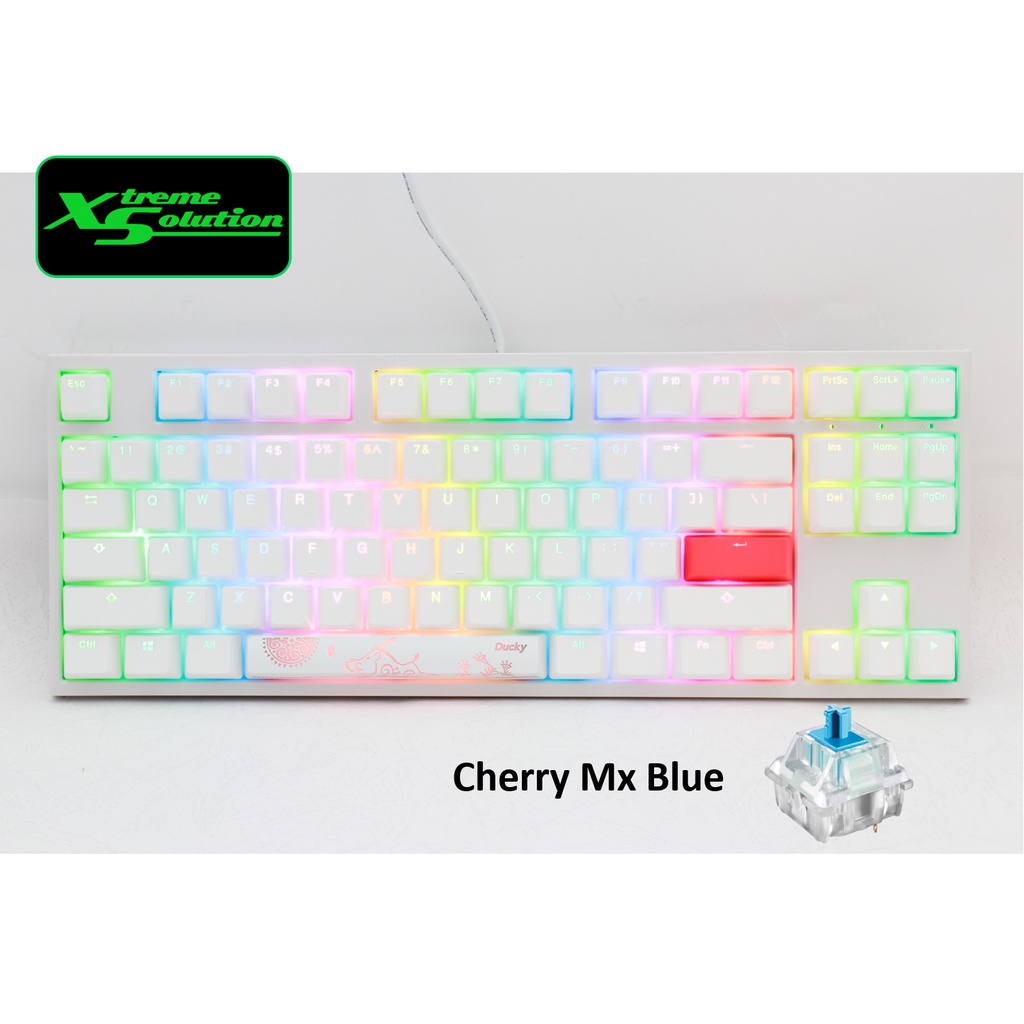 Ducky One 2 TKL White Edition - 87% RGB Mechanical Keyboard | Cherry MX ...