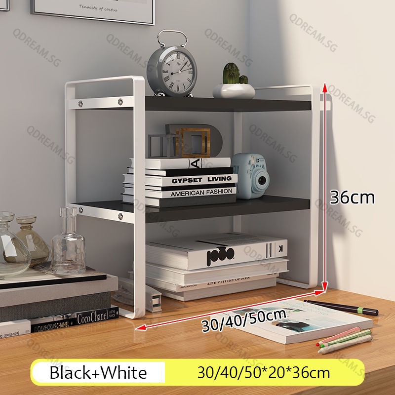 YOULITE Book Shelf Shelving Simple Desk Laptop Stand Bookshelf ...