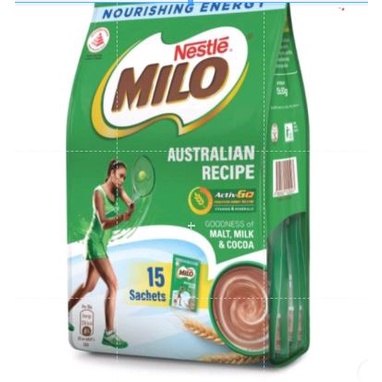 Milo Australian Recipe Greater Chocolatery and Milk Taste 15x30g ...