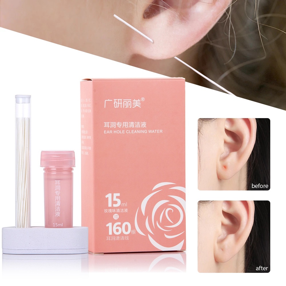 Fresh Rose Fragrance Ear Hole Care Liquid Disposable Ear Hole Cleaning ...