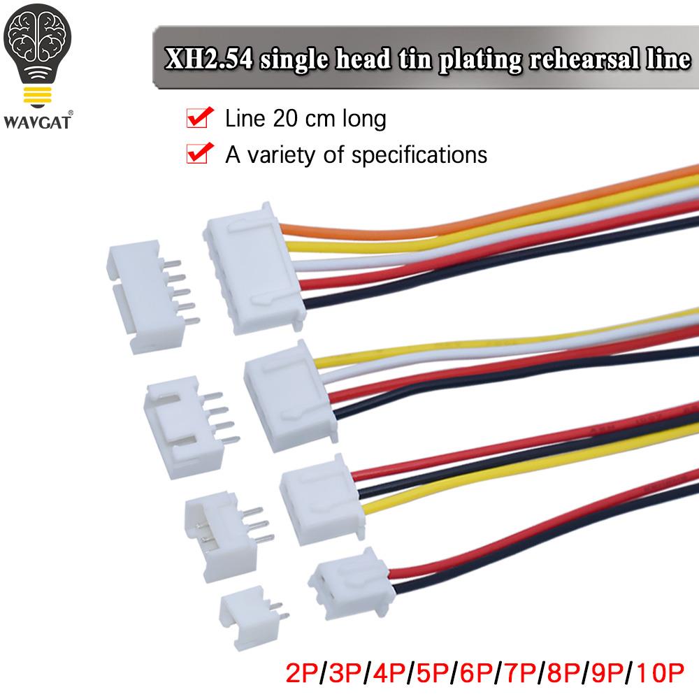 10Sets JST XH2.54 XH 2.54mm Wire Cable Connector 2/3/4/5/6/7/8/9/10 Pin Pitch Male Female Plug ...