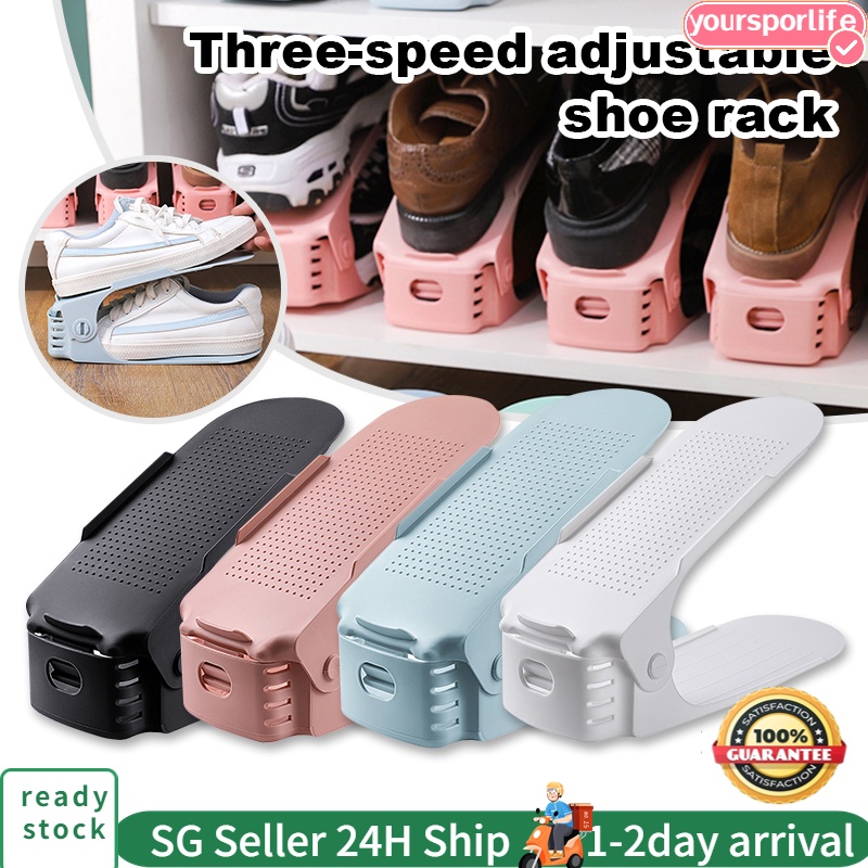 (SG Seller) Shoe Rack Shoe Stacker Shoe Slots Double Shelf Space Savers ...