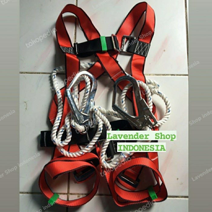 Full Body Harness Double Lanyard Big Hook (Plus Chest Strap) | Shopee ...