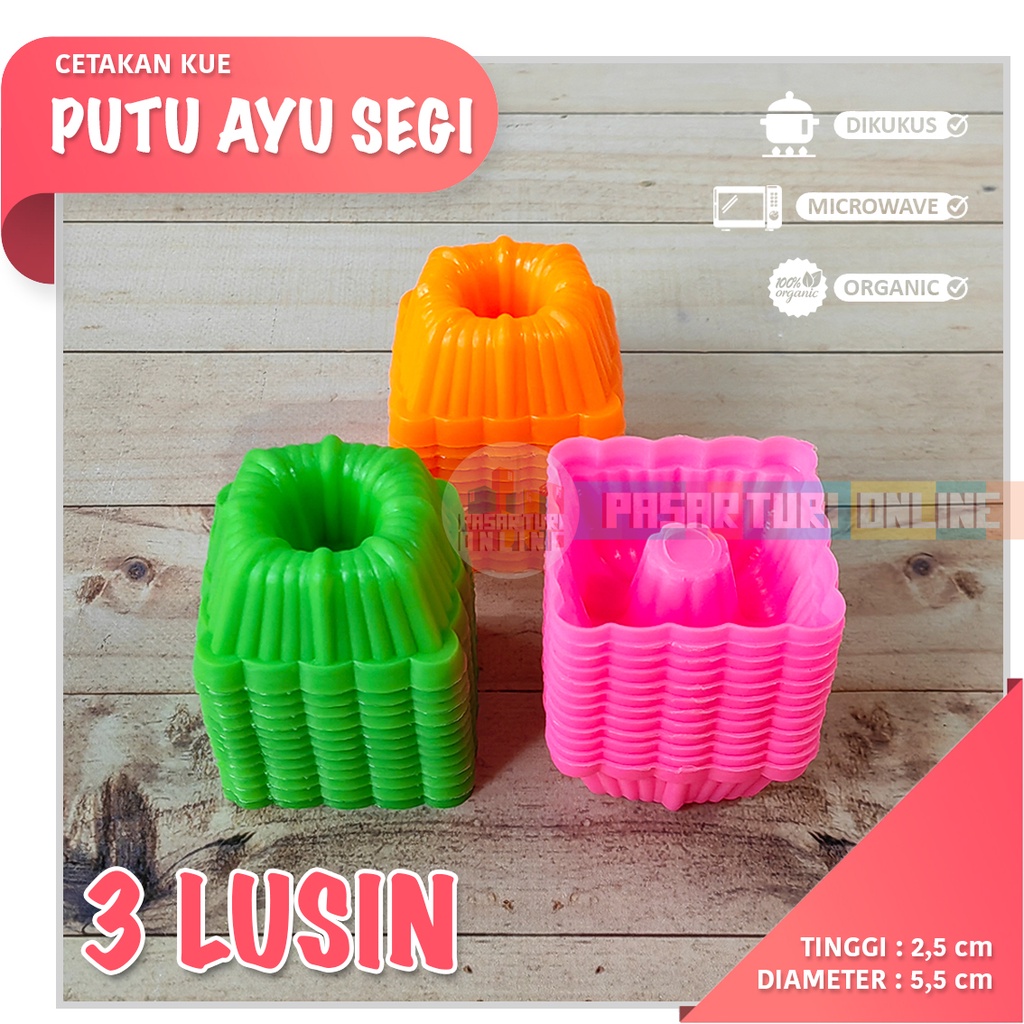 Package of 3 Dozens of PUTU AYU SEGI Rege Plastic Jelly Pudding Cake ...