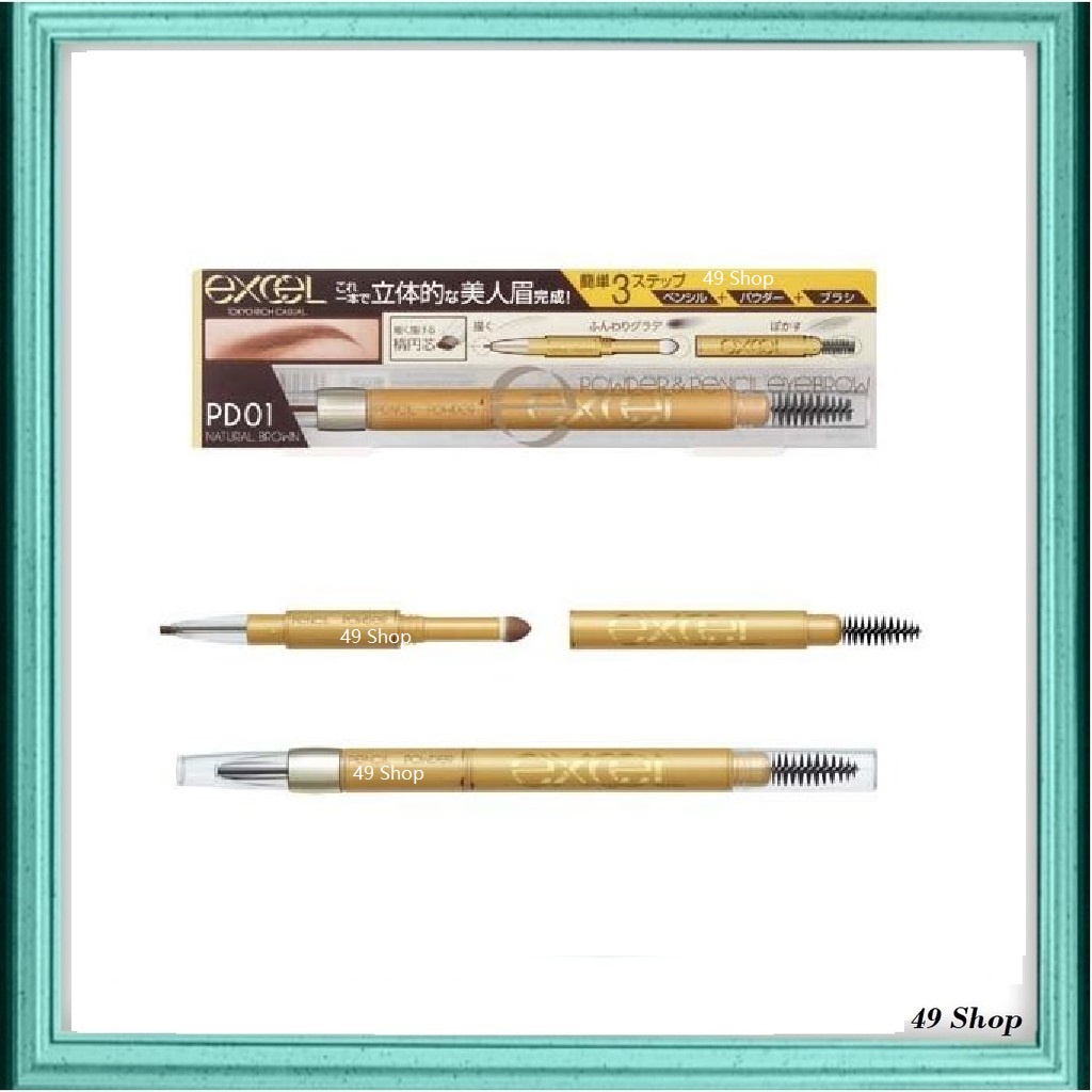 Excel powder and pencil eyebrow EXCEL 三合一持久造型眉筆 3 in 1 | Shopee Singapore