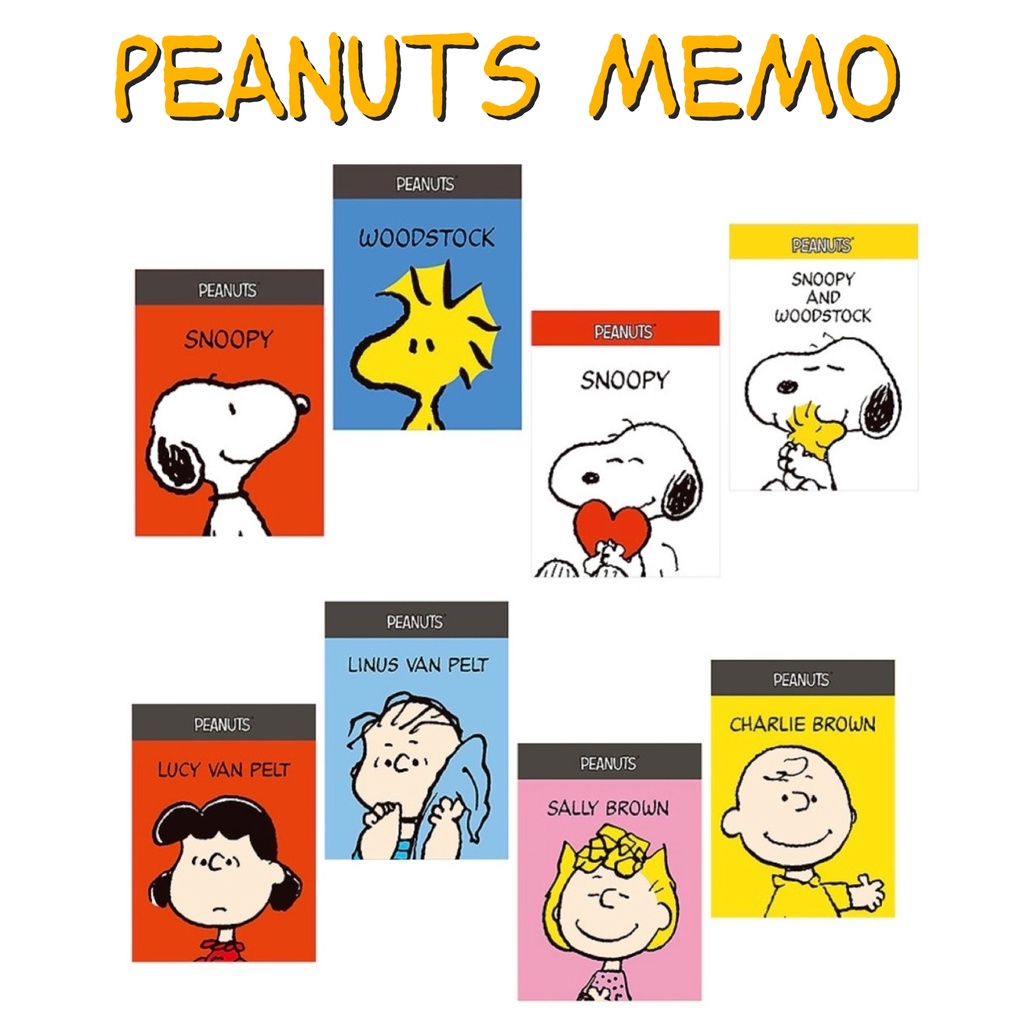 ♥from KOREA♥ PEANUTS, Snoopy and Friends Memo Note (8 types) & Figure ...