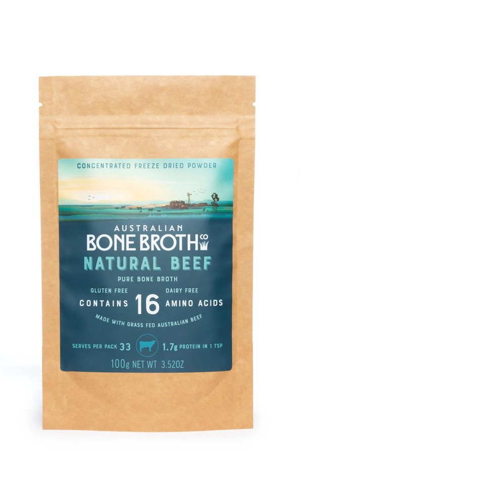 AUSTRALIAN BONE BROTH - Natural Beef Powder (100g) Sachet | Shopee ...