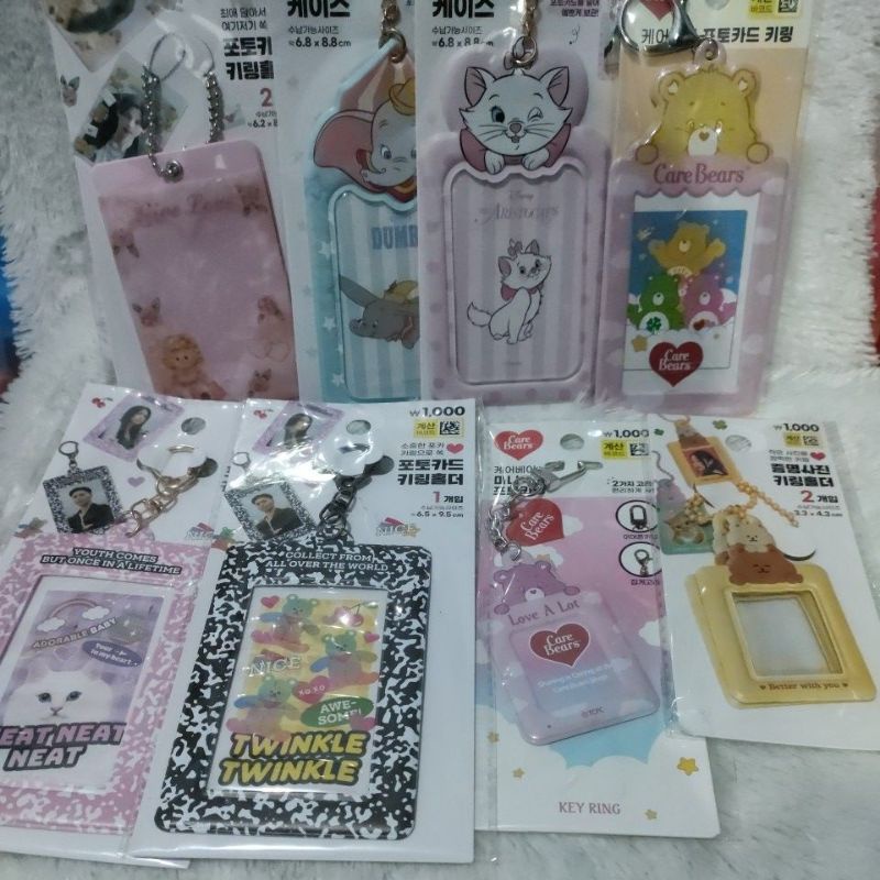 [wooyounaaa] Daiso official keyring photoframe photo holder innersleeve ...
