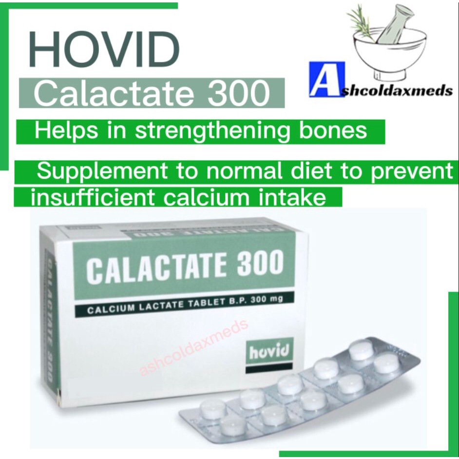 Hovid Calactate Calcium Lactate 300mg 10's EXP01/2027 | Shopee Singapore