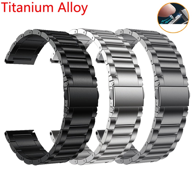 18mm 20mm 22mm Titanium Alloy Metal Watchband Quick Release Strap For ...
