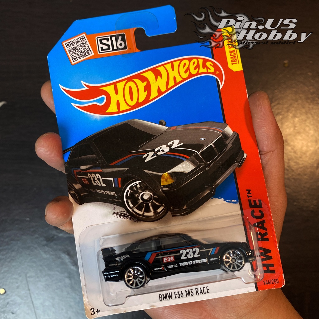 HITAM Hot WHEELS BMW E36 M3 RACE BLACK ORIGINAL MATTEL DIECAST ...