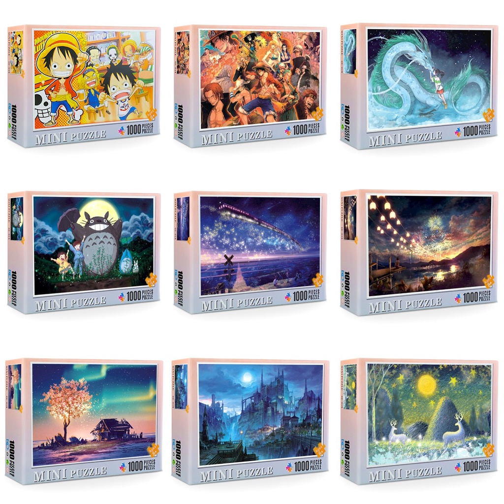Anime jigsaw puzzle mini 1000 pieces 380x260 | Shopee Singapore