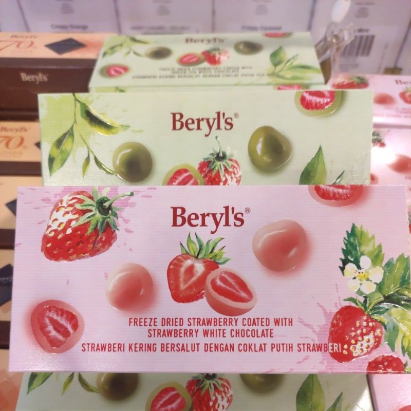 Beryl's Freeze Dried Strawberry/Green Tea Chocolate 80gram | Shopee ...