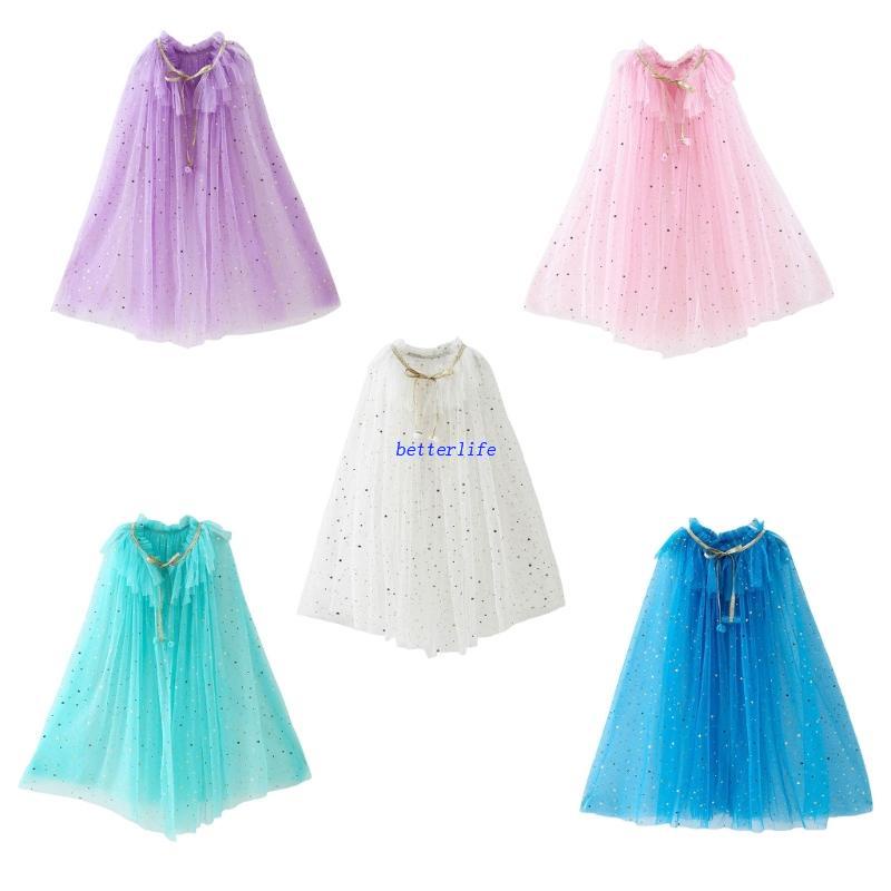 BTF Princess Robe Kids Fairy Cape Girl Princess Cape Cloak Princess ...