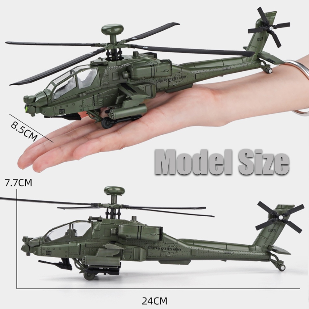 Scale 1/64 Apache gunship AH-64D / Black Hawks UH-60 Helicopter ...