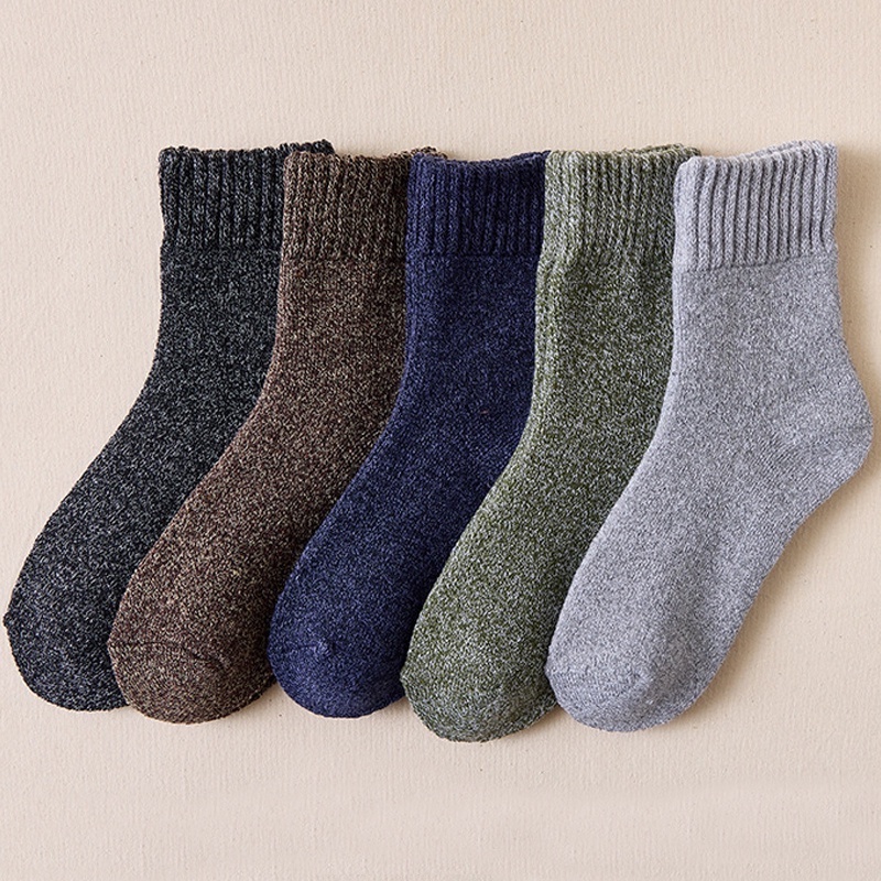 1/3 Pairs Cotton Warm Male Socks Super Thick Thermal Hiking Winter Warm ...