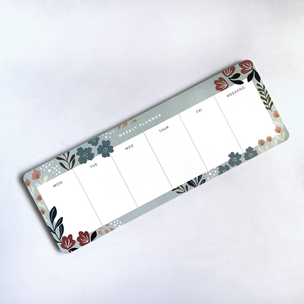 Winter Petals | Desktop Weekly Tear-off Planner Notepad | Shopee Singapore