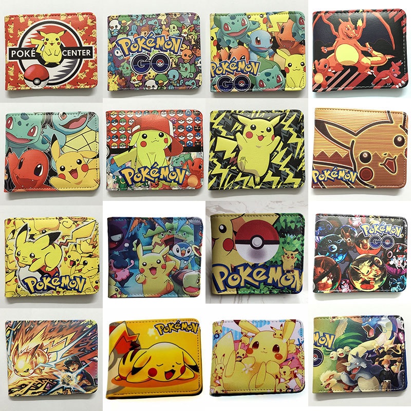 Pokemon Wallet Pikachu Anime Cartoon Short PU Children | Shopee Singapore