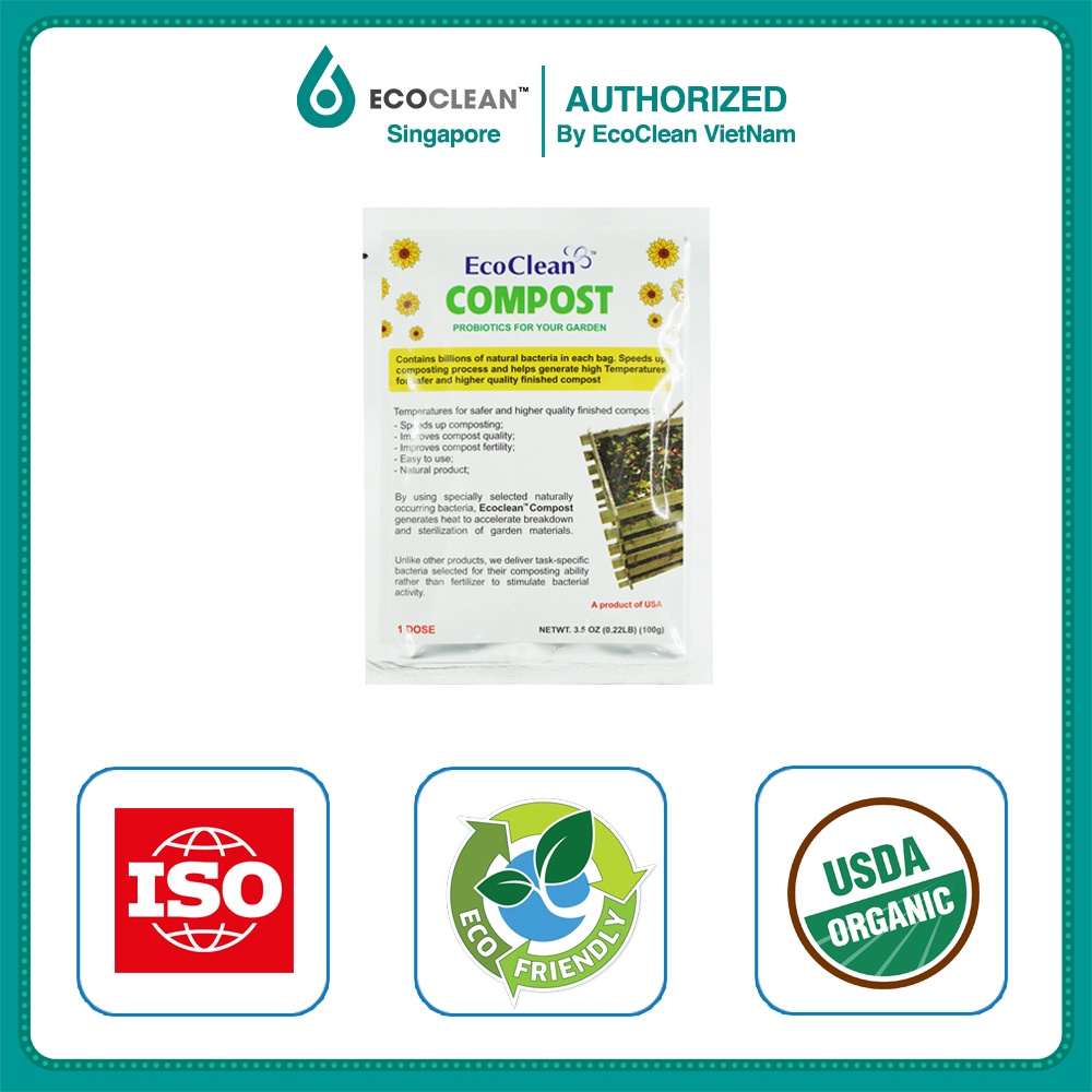 Beneficial Bacteria For Composting Fertilizer At Home - EcoClean Compost - 100 Gram Per Pack ...