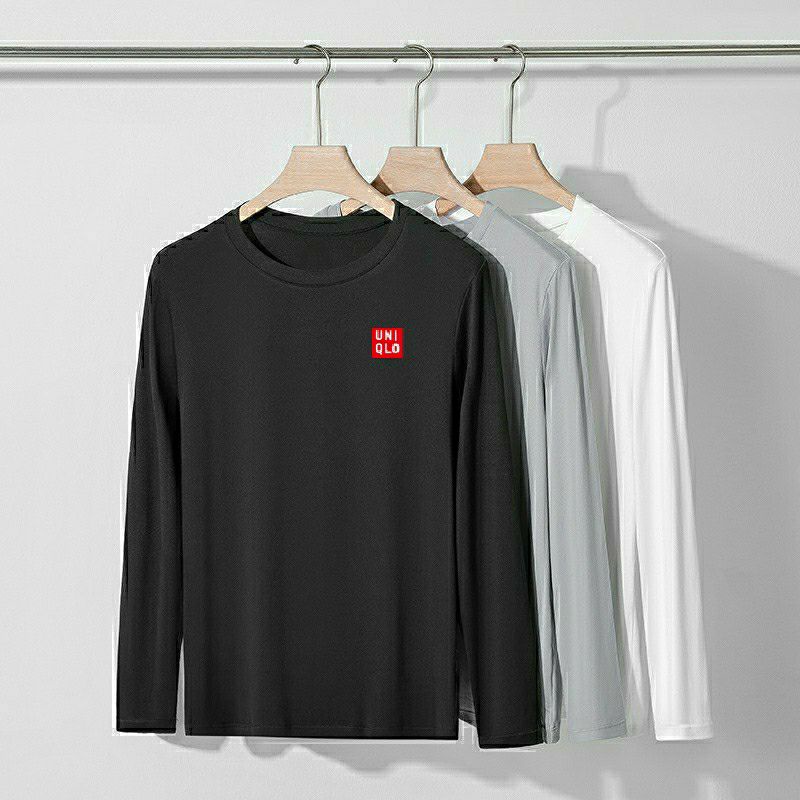 Men's T-Shirt Long Sleeve Miniqlo T-Shirt Distro Men's Long Sleeve ...