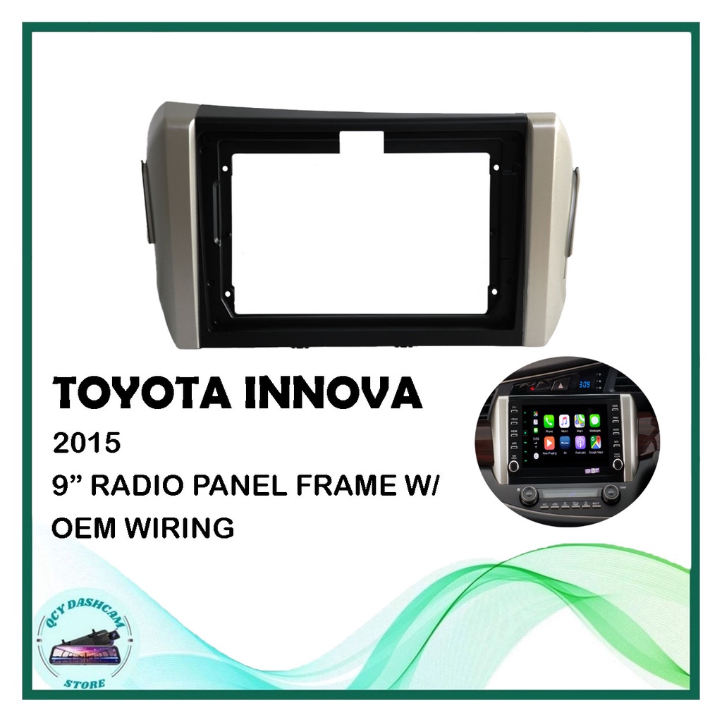 9 Inch Car Fascia for Toyota Innova 2015 Head Unit Fascia Radio Frame ...