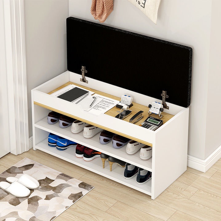 Changing shoes bench home shoe cabinet integrated entry door can sit ...
