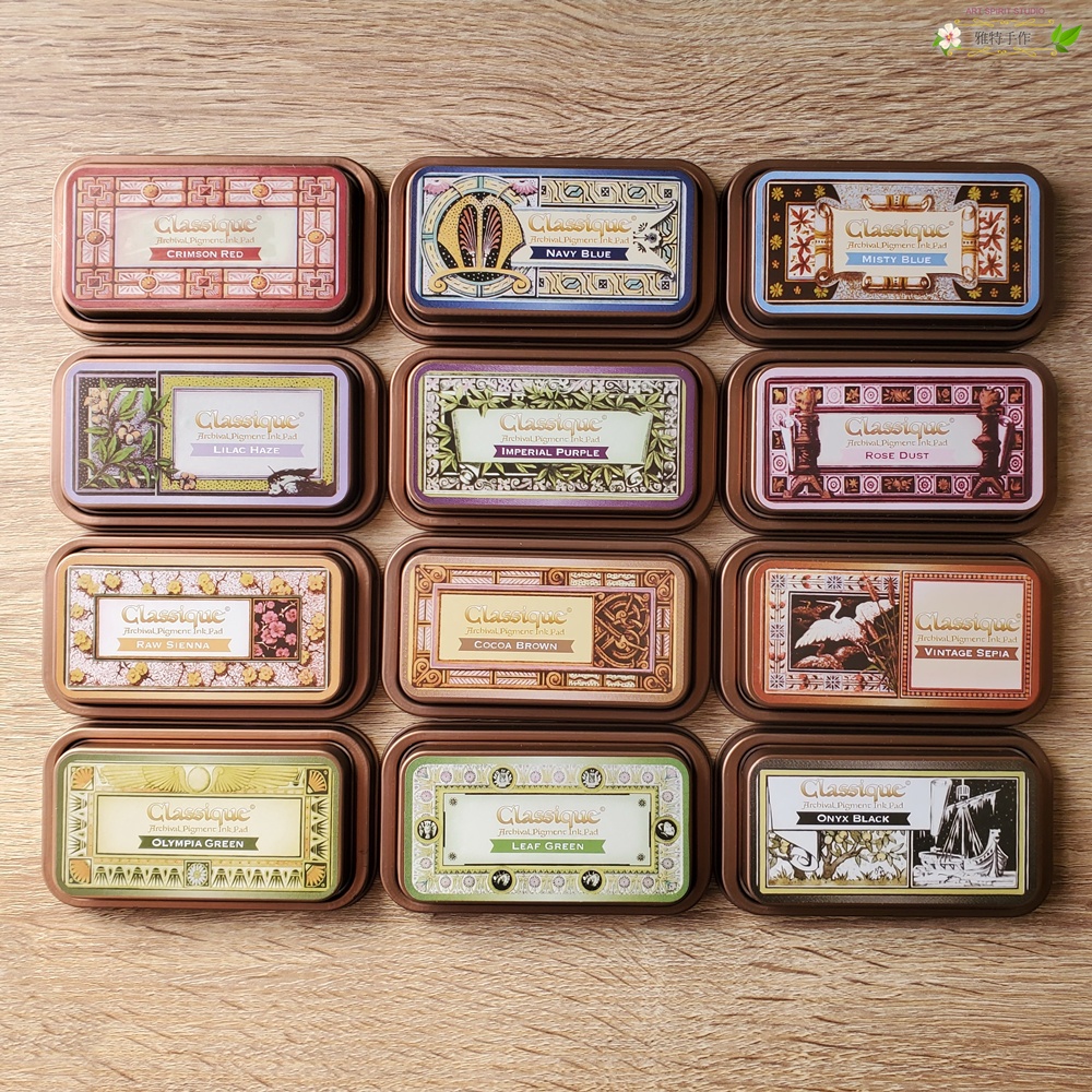 New Color To Total 14 Colors Classique Retro Tin Box Ink Pad Second ...