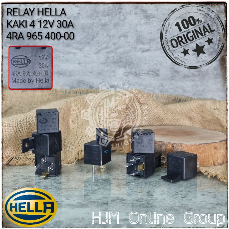 Hella RELAY 12V 30A 4 Legs - Horn & Light RELAY | Shopee Singapore