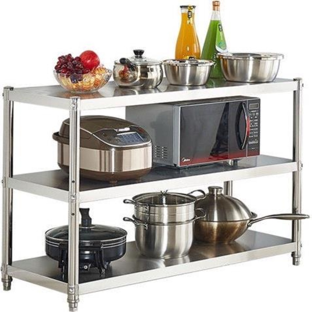 YOULITE SUS Kitchen Rack Kitchen Storage Rack Kitchen Shelf With Wheels ...