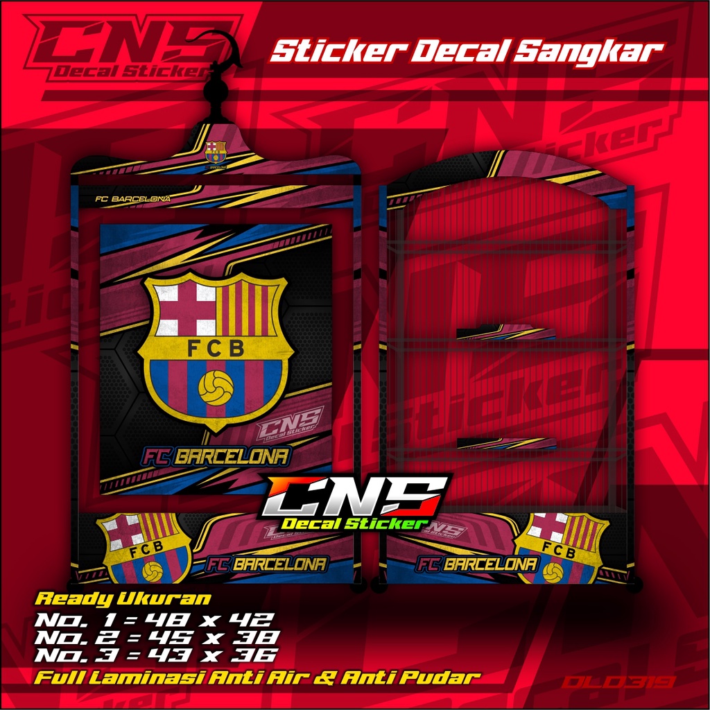 FC BARCELONA CNS Decal Sticker ORIGINAL DESIGN Bird Cage Box / Suitcase ...