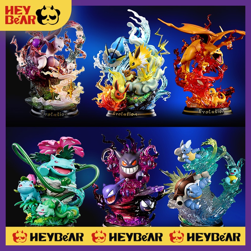 25cm Pokemon Eevee Anime Figure Mewtwo Raichu Charizard Dragonite ...